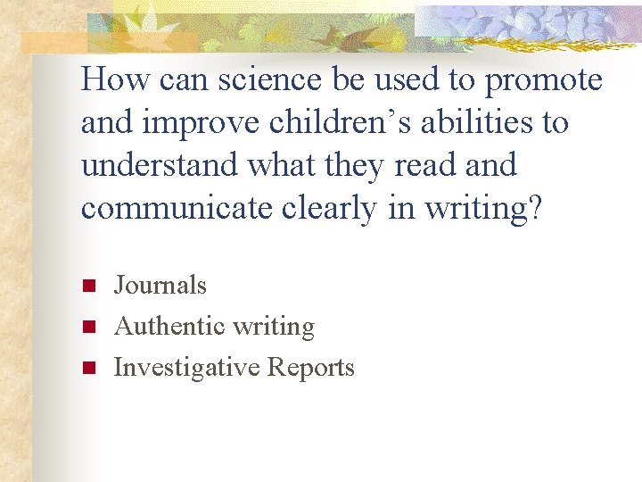 Chapter 9 Connecting Science with Other Subjects D