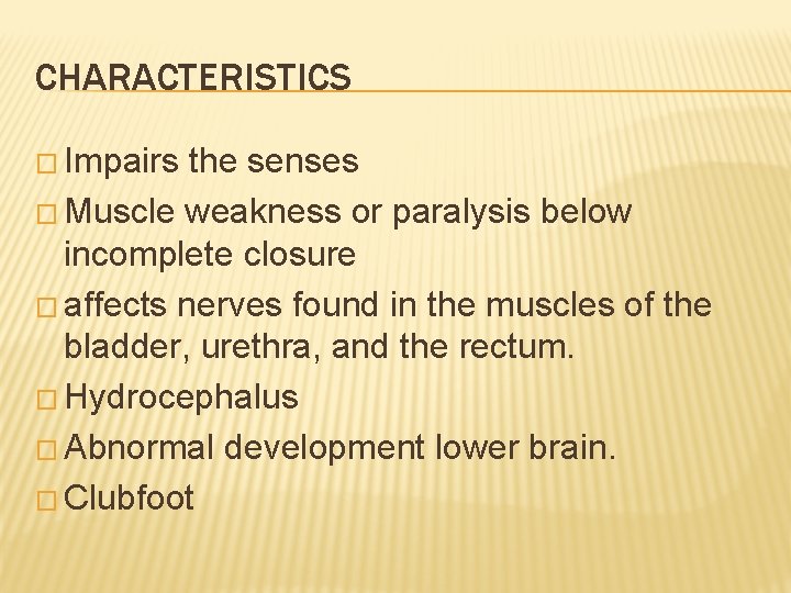 Spina Bifida Main Points Definitions Causes Characteristics Difficulties