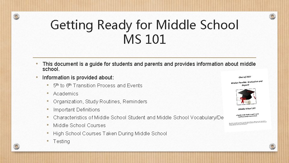 Mission Possible Graduation and Beyond CLASS OF 2024