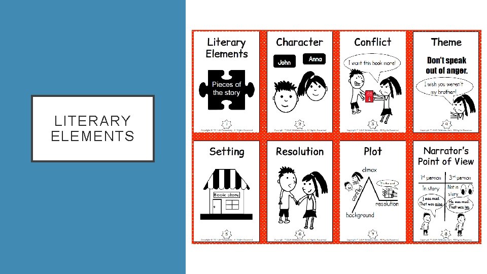 LITERARY ELEMENTS ESL Reading PRETEST AND VOCABULARY INTRODUCTION