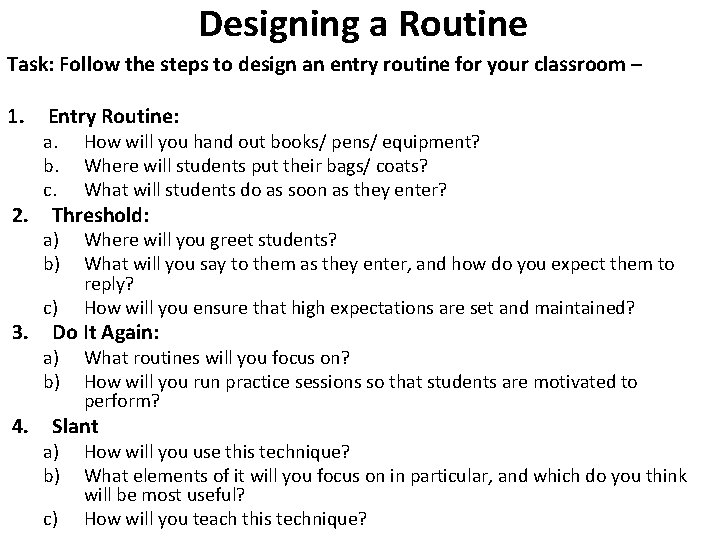 Setting and maintaining high behavioural expectations TEW Learning
