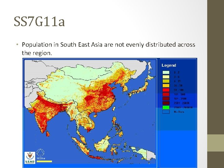 Population Distribution in S and E Asia 7
