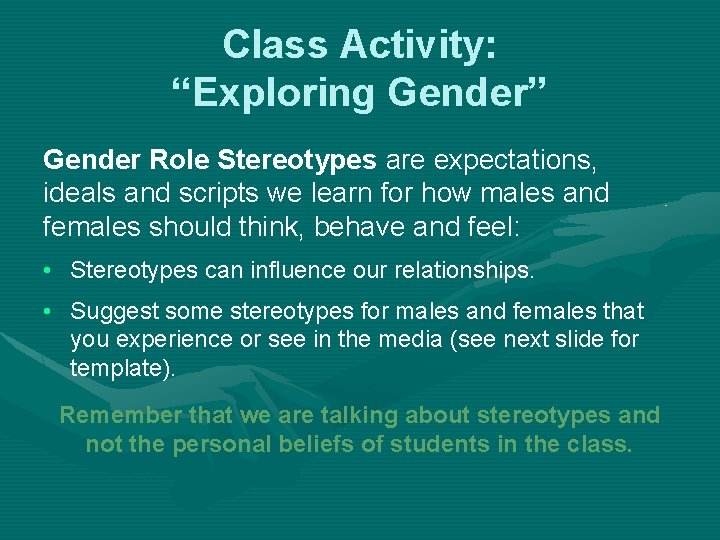 Drawing the Line Learning About Sexuality and Gender