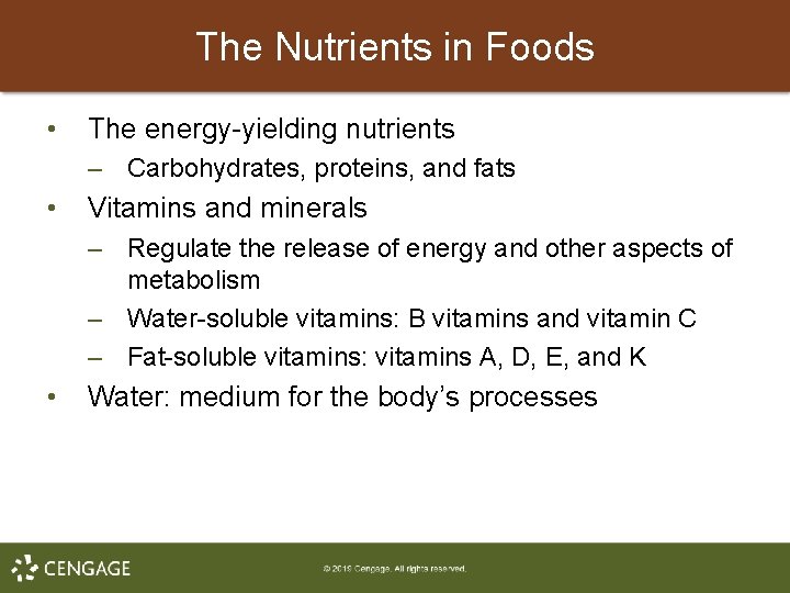 Chapter 1 The Basics of Understanding Nutrition Chapter