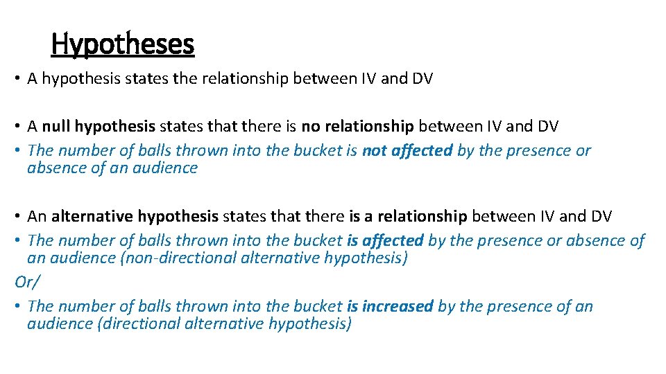 Variables Unit 1 Research Methods can be examined