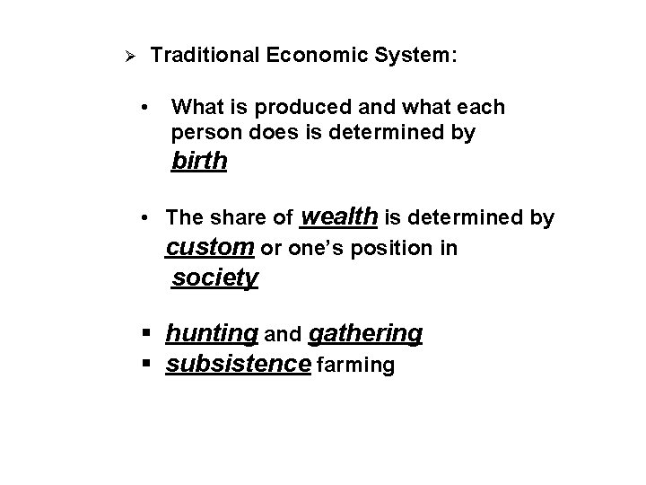 Chapter 21 Overview Notes The 3 Basic Economic