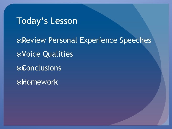 Public Speaking Week 5 Schedule This week Week
