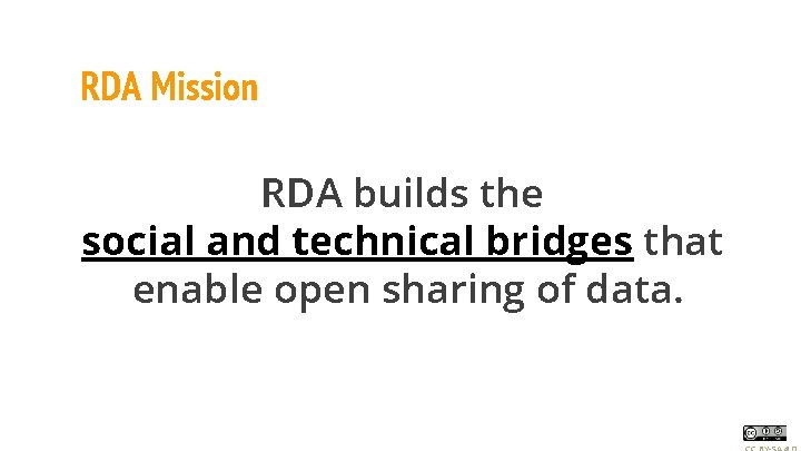 RDA for the Sustainable Development Goals Lindsay Barbieri