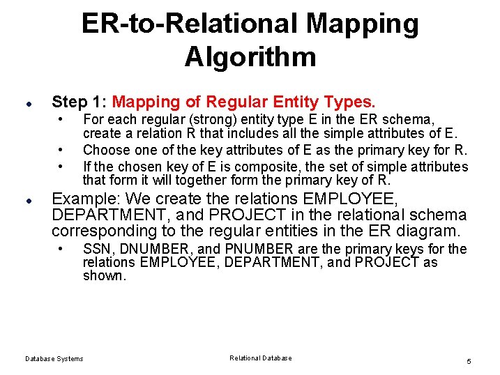 Unit 3 Relational Database Chapter 8 Mapping A