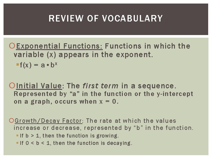 UNIT 3 EXPONENTIAL FUNCTIONS WARM UP ZOMBIES A