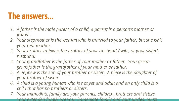 Family Life part 1 Family vocabulary and future