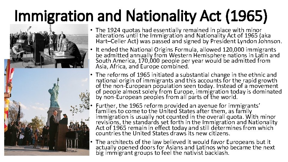 Modern Debate on Immigration Liberal Era 1943 2016