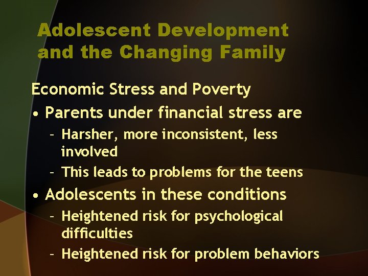 Families Chapter 4 Emotional Relationship between Teens and