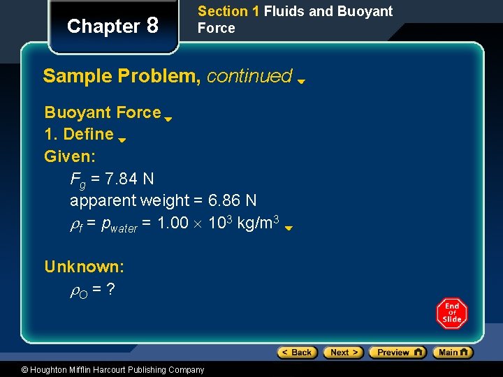 Chapter 8 Section 1 Fluids and Buoyant Force