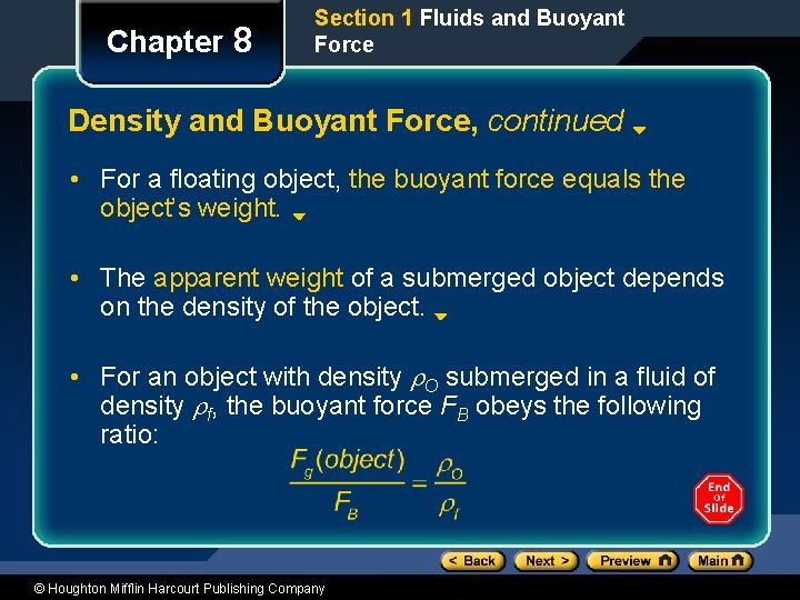 Chapter 8 Section 1 Fluids and Buoyant Force