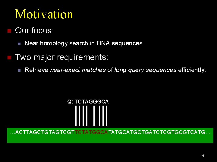 ReferenceBased Alignment in Large Sequence Databases Speaker Panagiotis