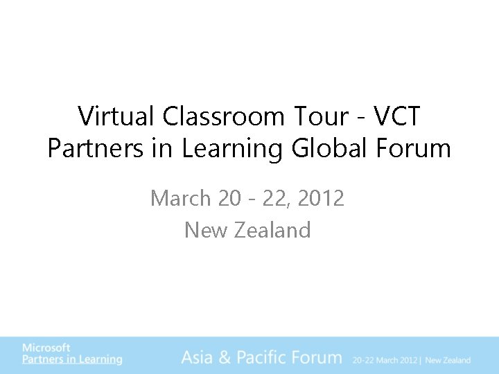 Virtual Classroom Tour VCT Partners in Learning Global