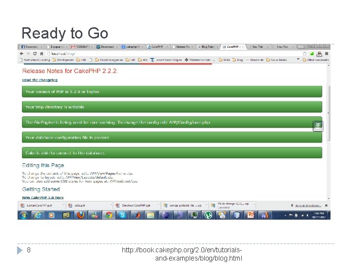 CAKEPHP Blog tutorial what youll need A running