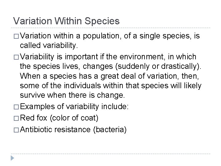 Unit A Biological Diversity What is a Species