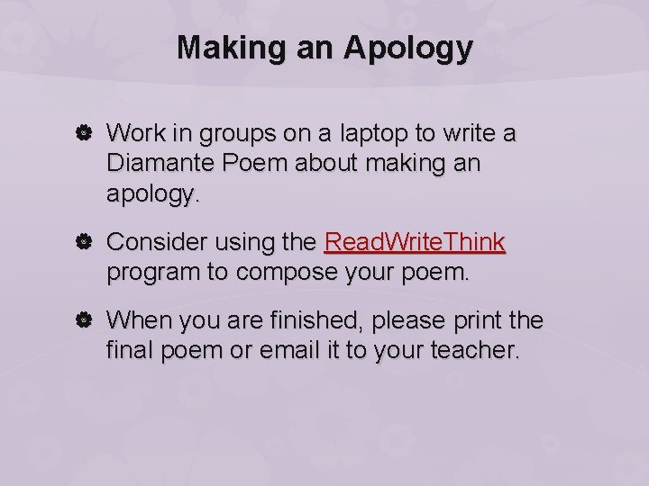 PBIS Social Skills Day 3 Making an Apology