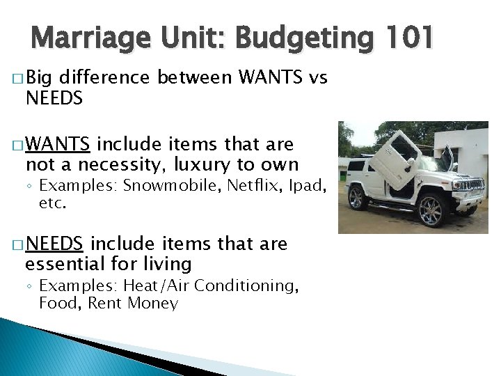 Marriage Unit Budgeting 101 Marriage Unit Multiple Finances