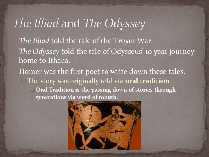 The Odyssey Homer Ancient Greece Background Information English
