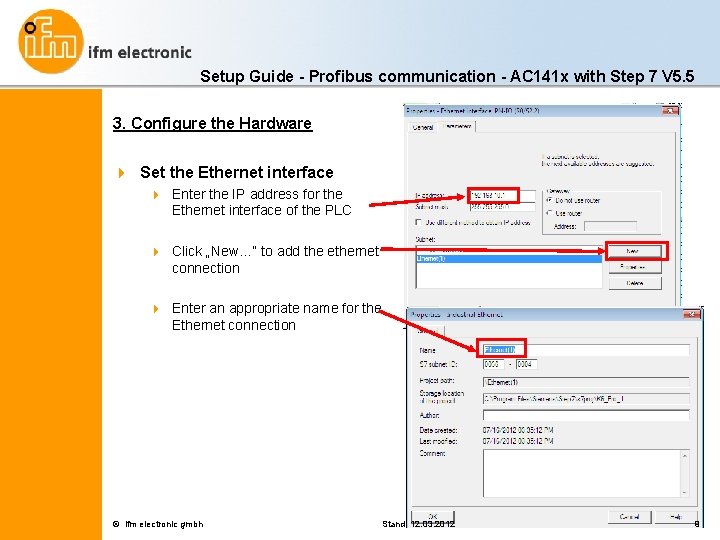 Setup Guide Profibus communication AC 141 x with