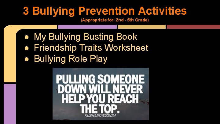 Bullying Prevention Craig Maude Kenzie Sprout Dave Cantwell