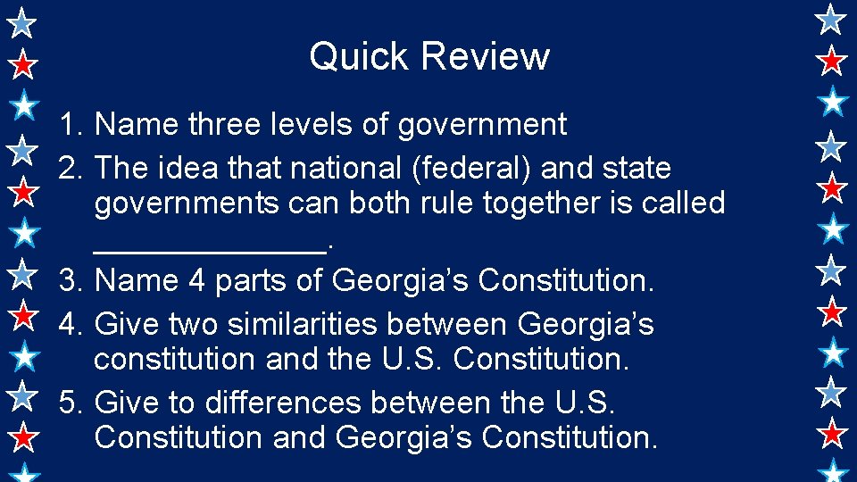 Georgias Government Georgias Government Basic definition a constitution