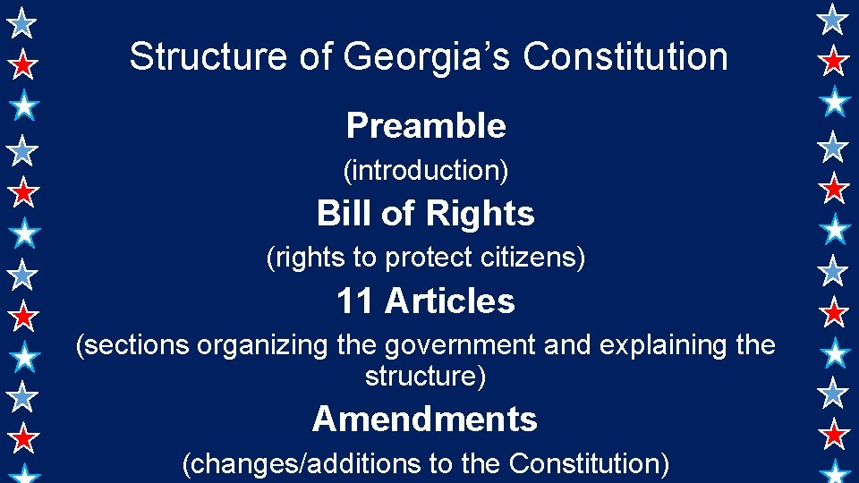 Georgias Government Georgias Government Basic definition a constitution