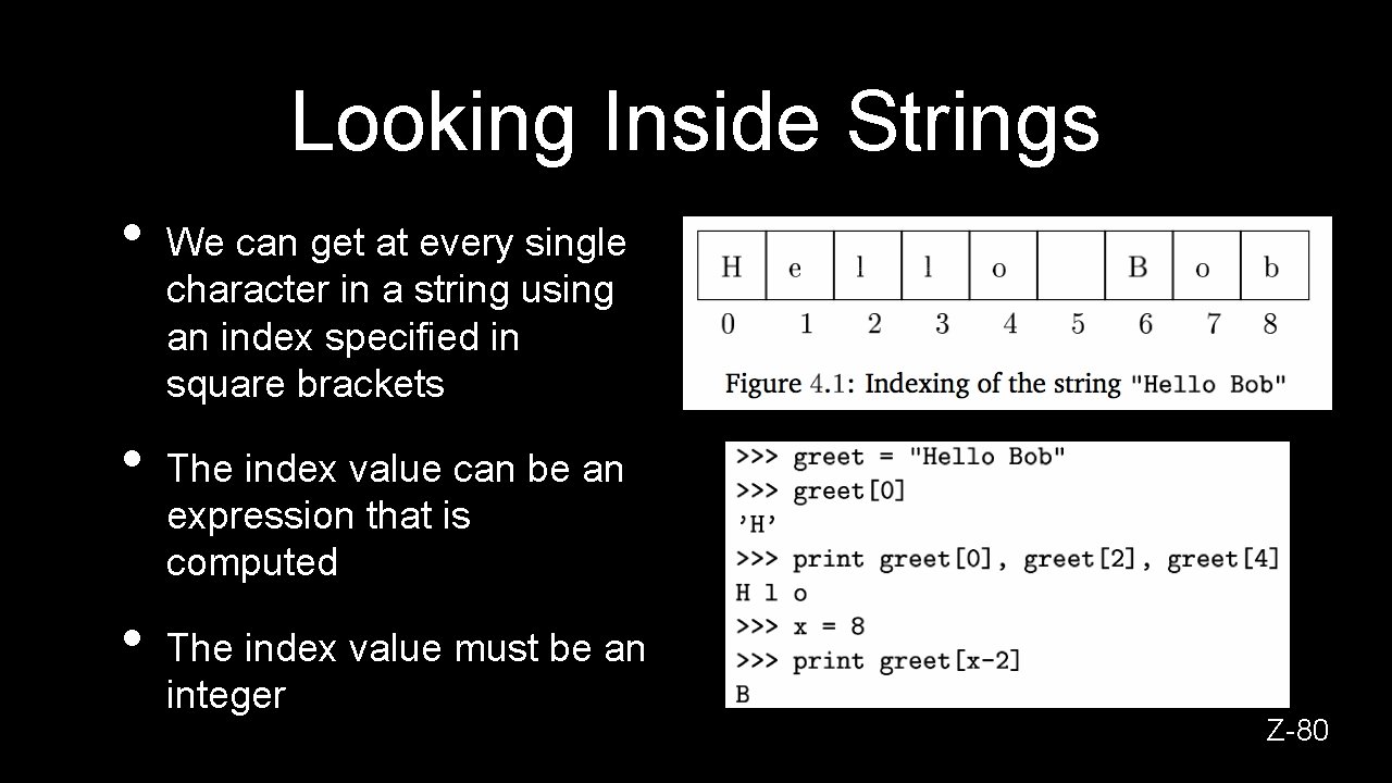 Chapter 4 Computing With Strings Charles Severance Textbook