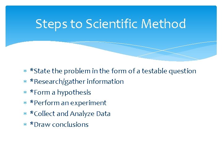 Scientific Method Vocabulary Scientific method the way scientists