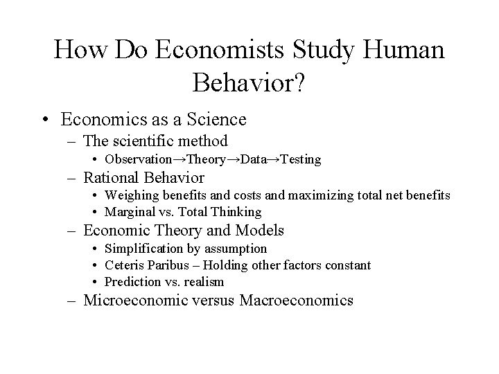 What is Economics Scarcity a basic human dilemma