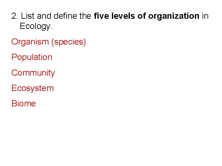Ecology Review Worksheet Grading Rubric 1 Energy in