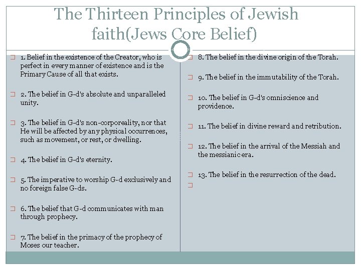Humanities Presentation Judaism BY HESKY AND JESSICA 10