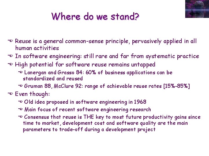 Introduction to Software Reuse Jacques Robin Ontologies Reasoning