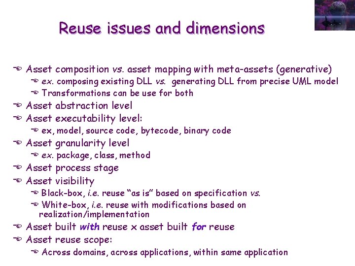 Introduction to Software Reuse Jacques Robin Ontologies Reasoning