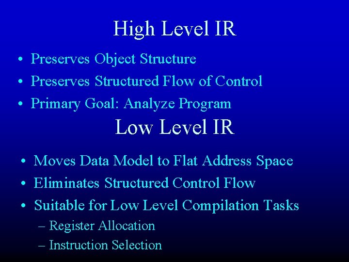 MIT 6 035 Intermediate Formats Martin Rinard Laboratory