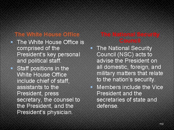 SECTION 1 The Federal Bureaucracy SECTION 2 The
