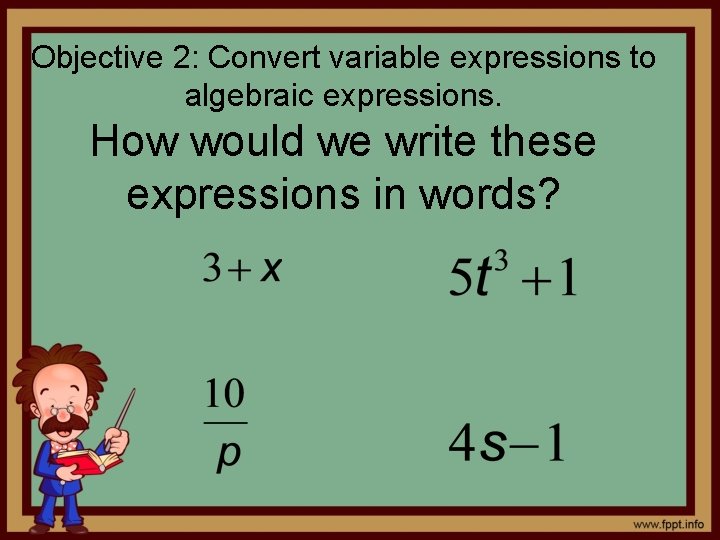 Warm Up Evaluate Algebra A 1 1 Variables