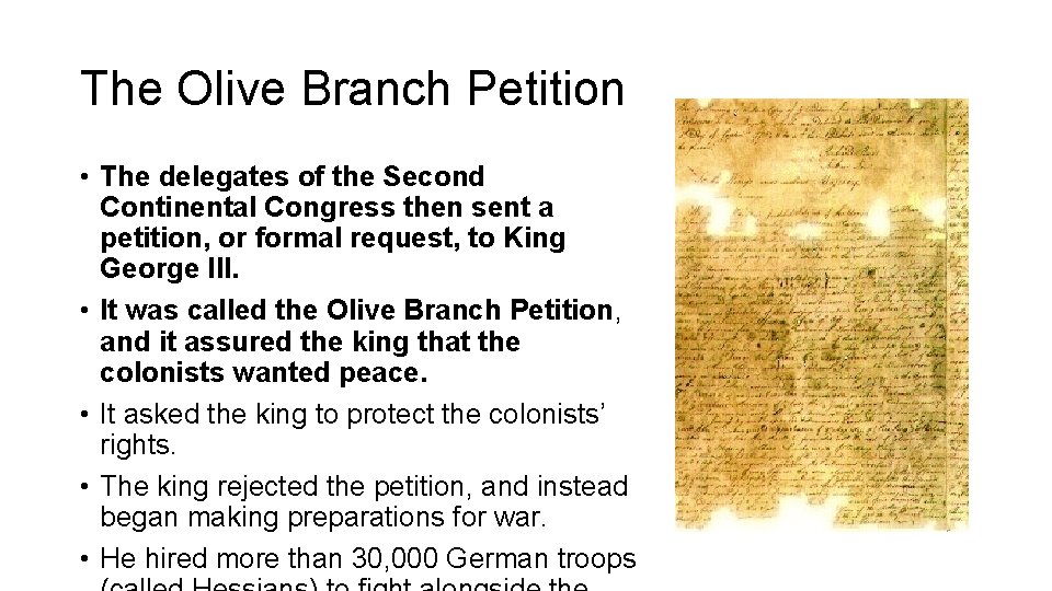 The American Revolution Vocabulary mercenary hired soldier recruit