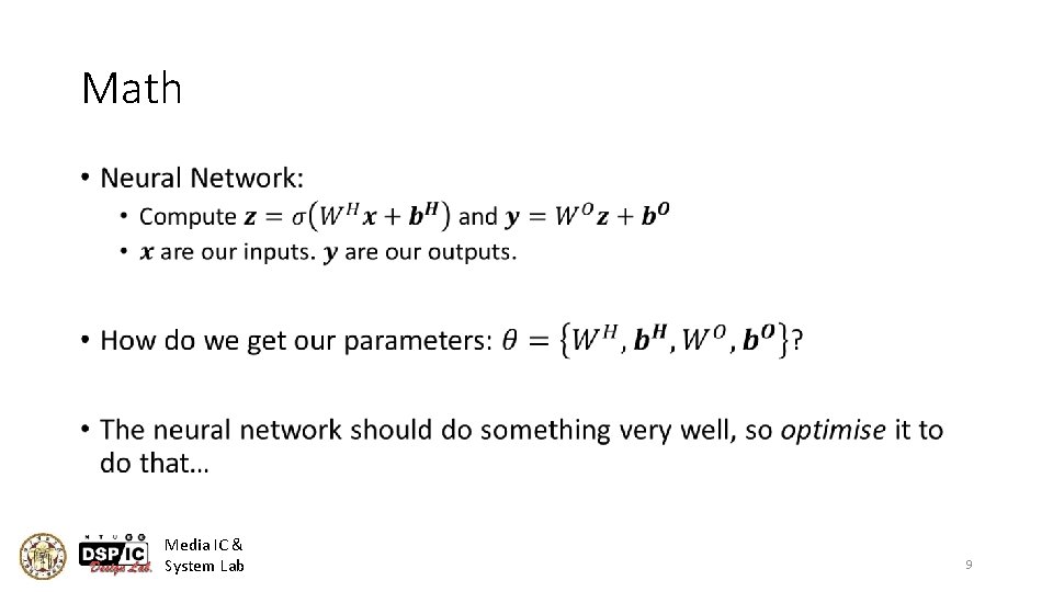 Introduction to Neural Networks Media IC System Lab