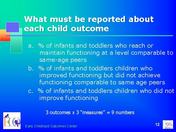 Using the Child Outcomes Summary Form Kathy Hebbeler