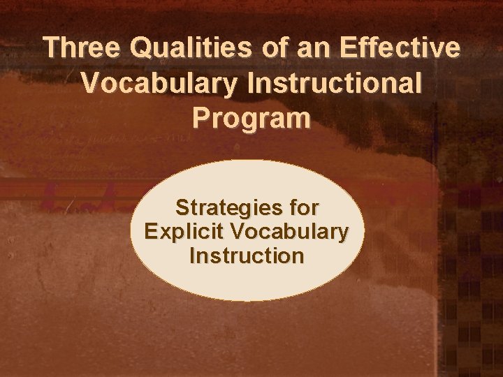 Teaching Vocabulary and Comprehension Evidencebased Practices ...