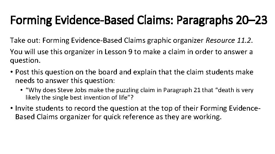 Lesson 11 Quarter 3 Unit 1 Bud Not