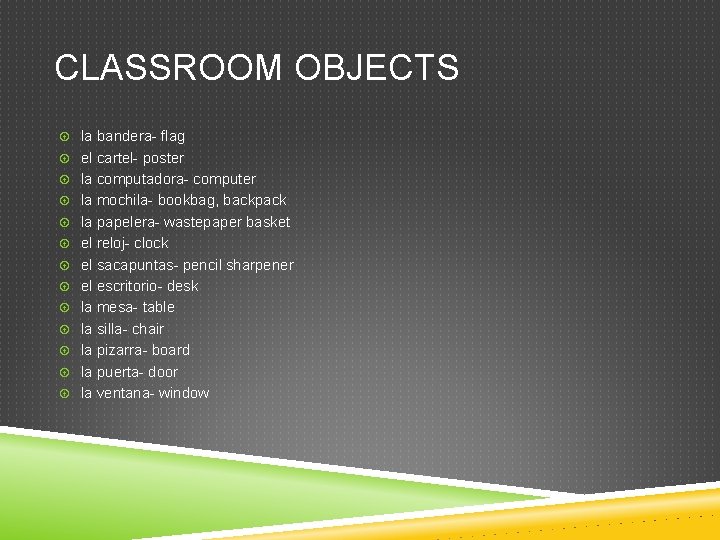 UNIT 2 B LESSON 1 Identify Classroom Objects