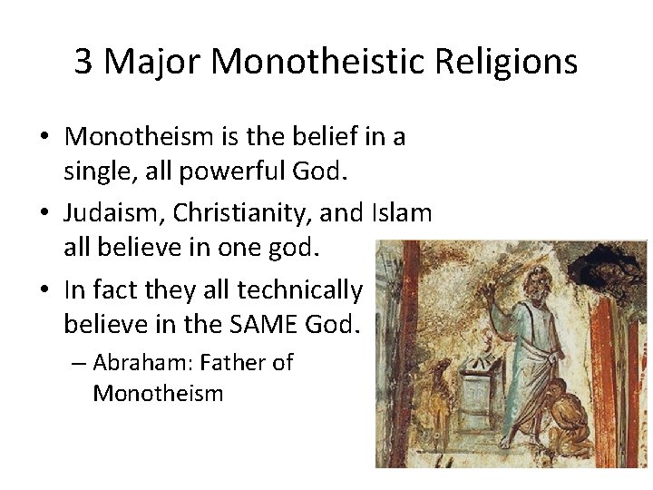 CH 3 World Religions Bell Ringer What are