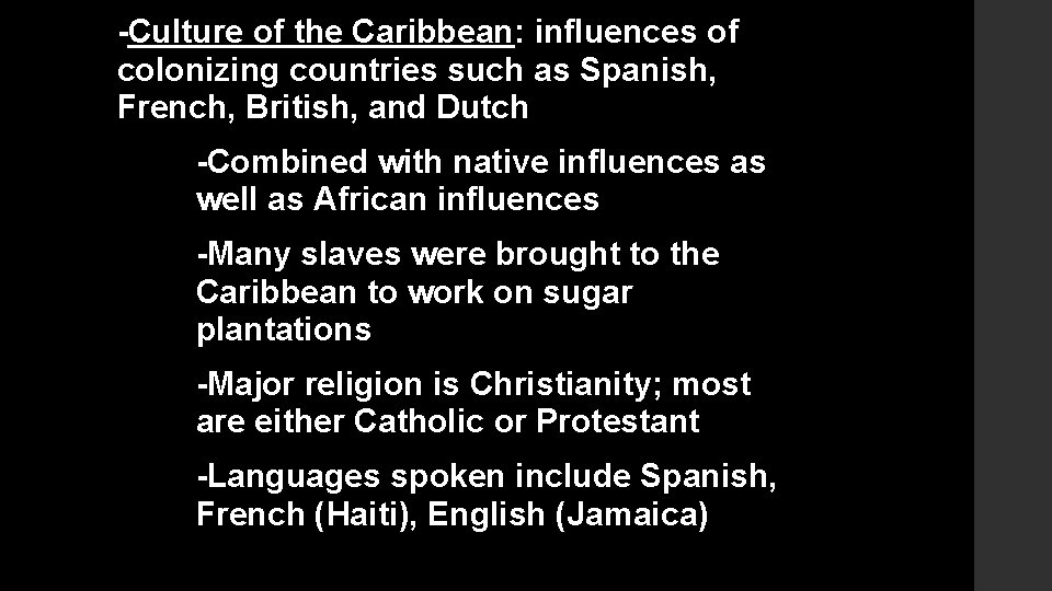 Central America and the Caribbean Central America isthmus