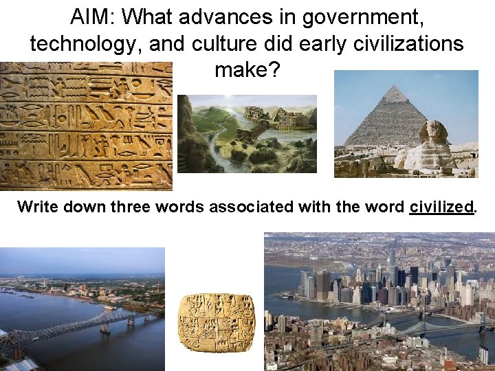 Bellringer 1 You are writing a history of