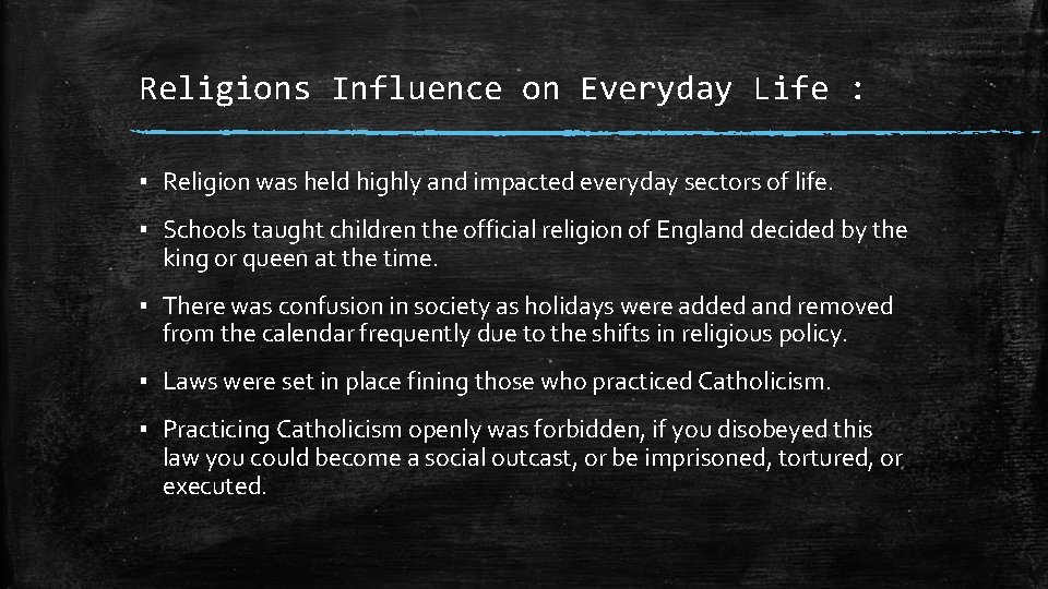 Elizabethan England Seminar Religious Beliefs and Values By